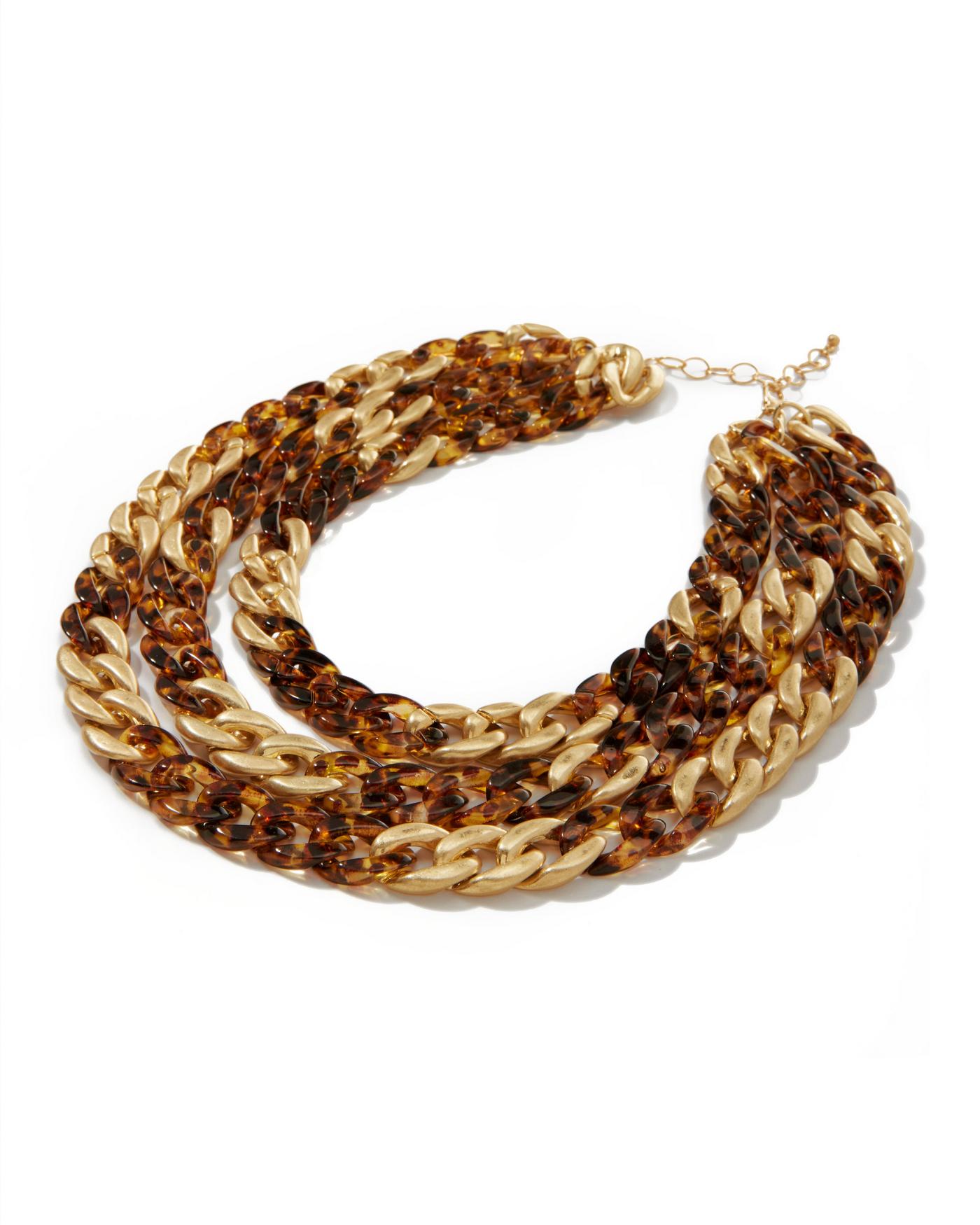 Tortoise Shell Necklace Brown Boston Proper