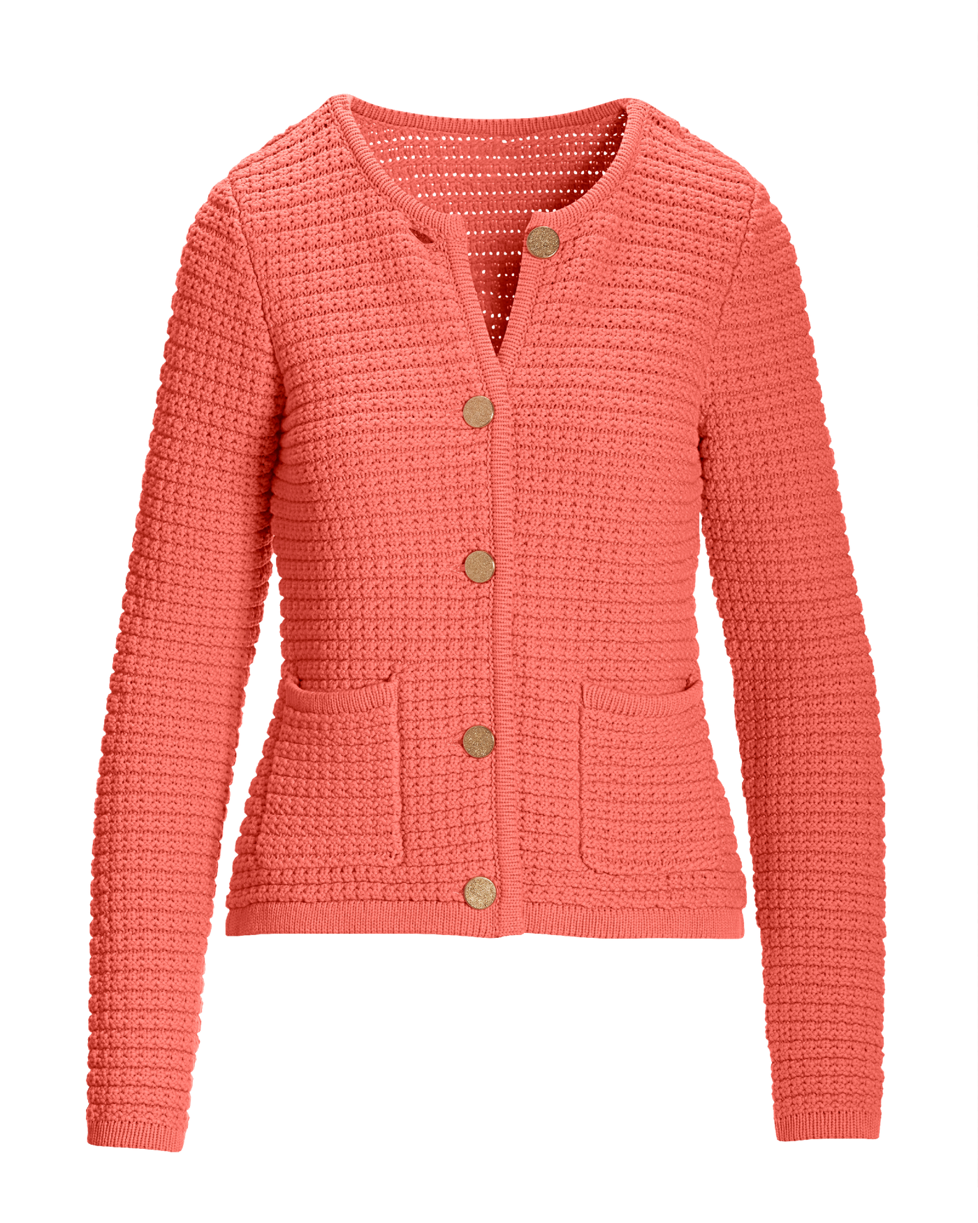Textured Button Up Lady Cardigan Shell Pink | Boston Proper Textured Button Up Lady Cardigan Shell Pink | Boston Proper